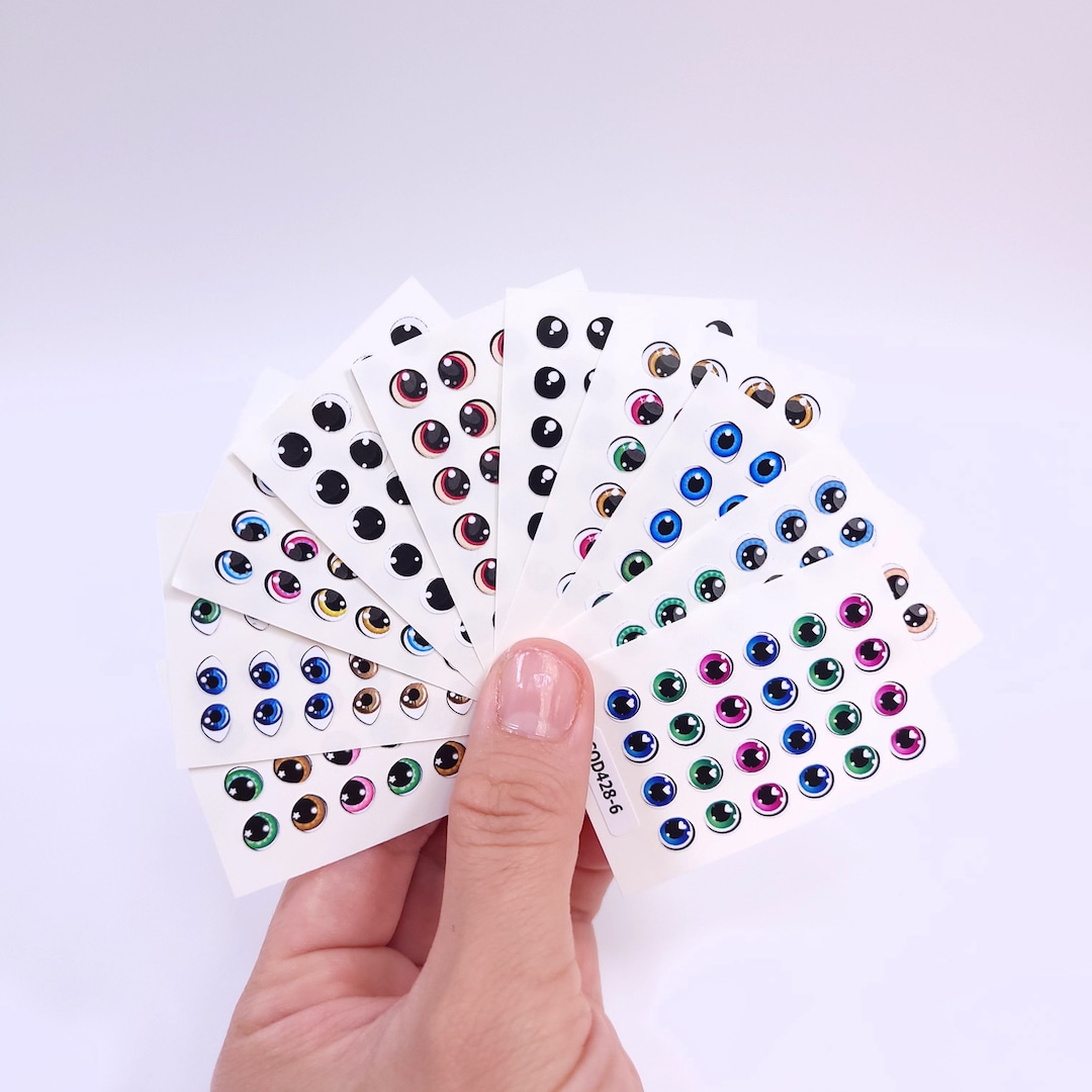 120 Pairs Multi Pack Dolls Eyes Animal Eyes Colorful Eyes 120 Pairs 2D ...