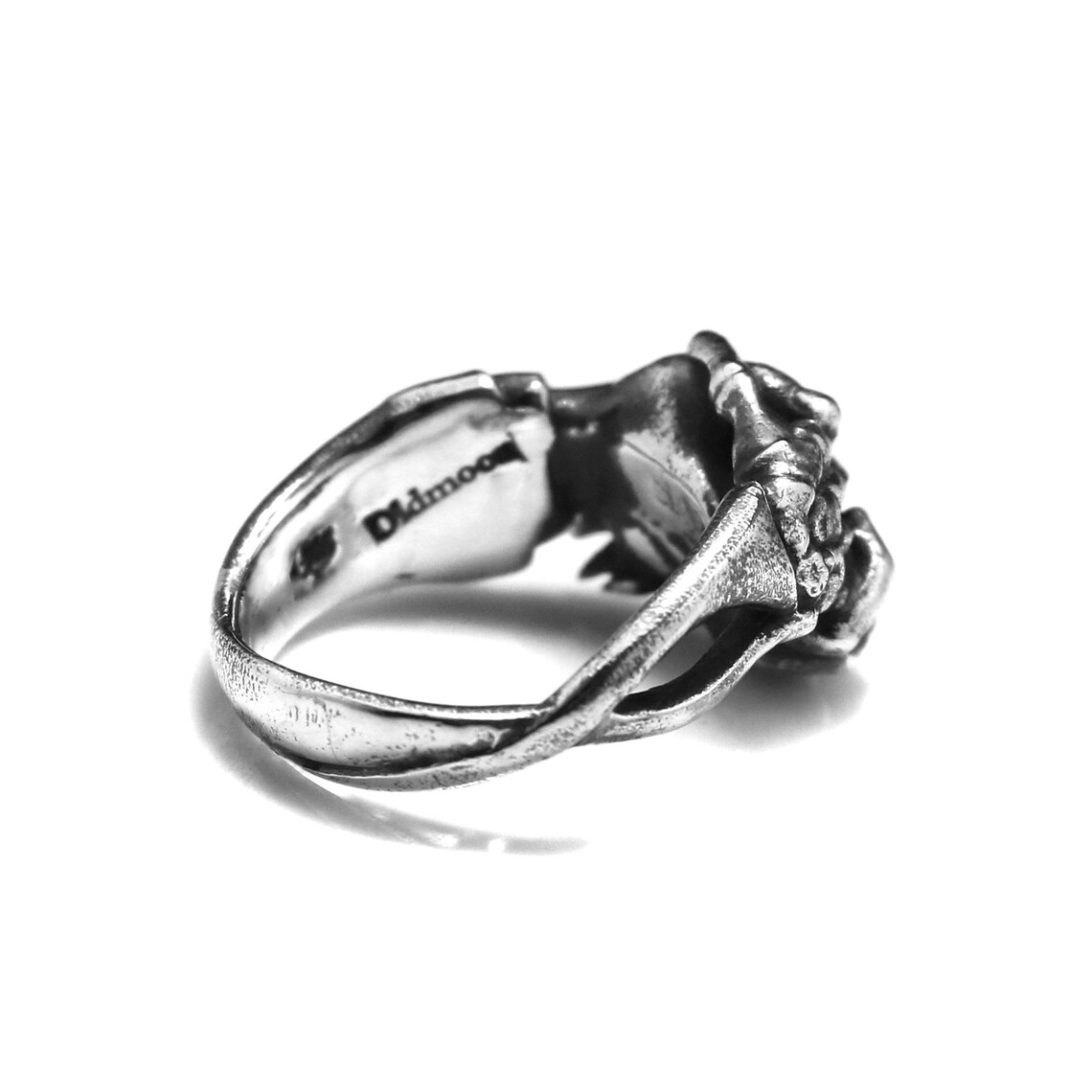 925 Sterling Silver Deal With Devil Ring / Bones Ring / Skull | Etsy