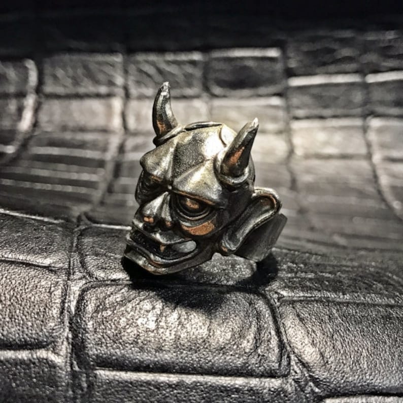 925 Sterling Silver Hannya Ring / Devil Ring / Evil Ring / | Etsy