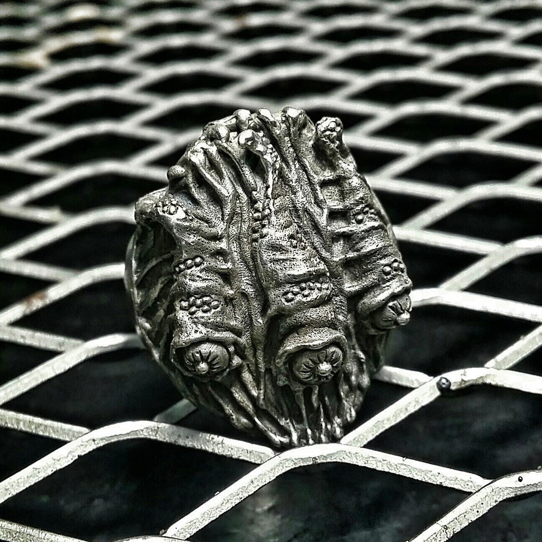 925 Sterling Silver Worms Ring / Gothic Ring / Goth Ring / Biker Ring ...