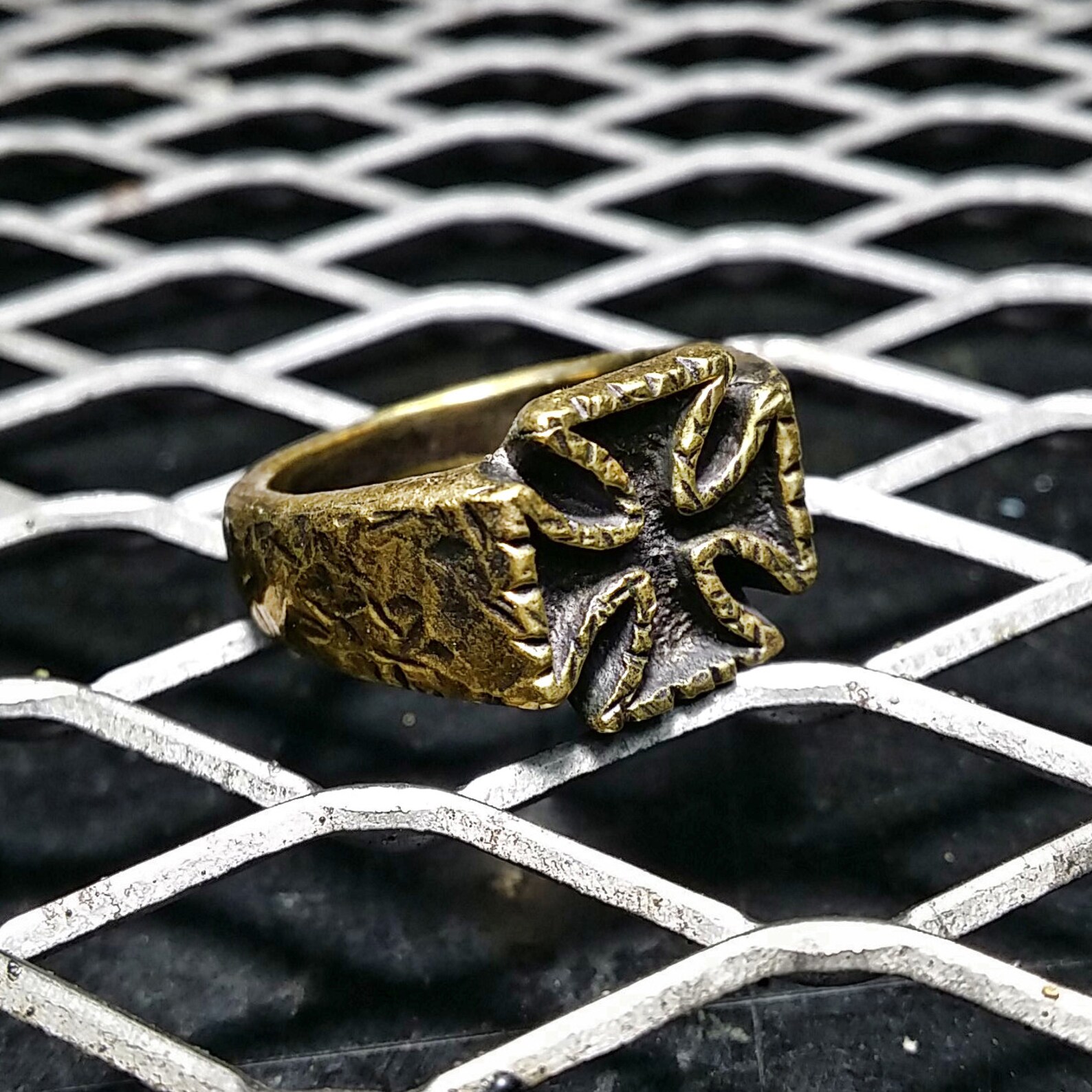 Solid Brass Old Patee Cross Ring / Gothic Ring / Goth Ring / - Etsy
