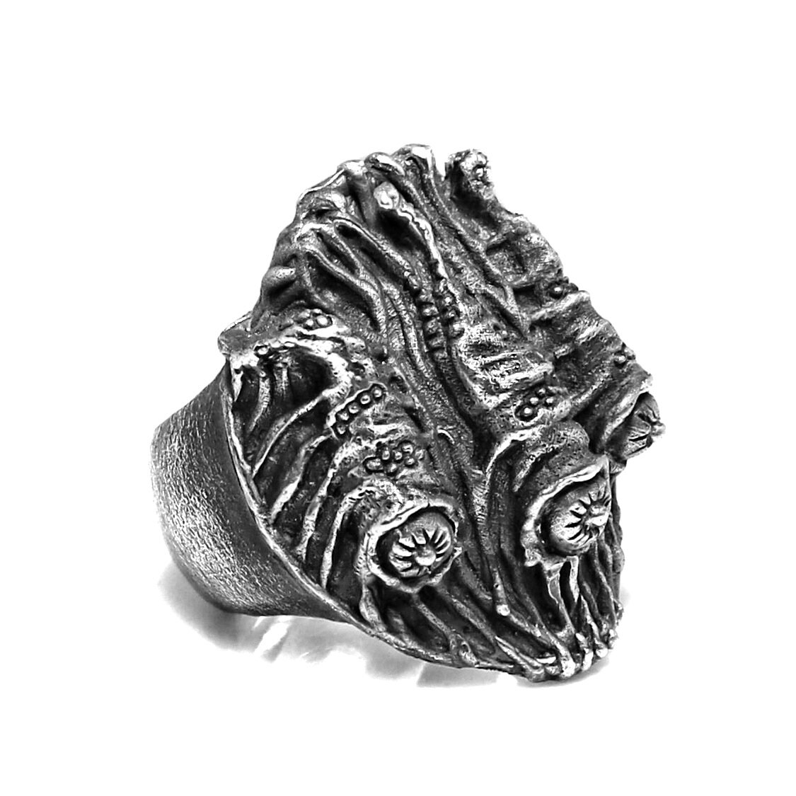 925 Sterling Silver Worms Ring / Gothic Ring / Goth Ring / - Etsy