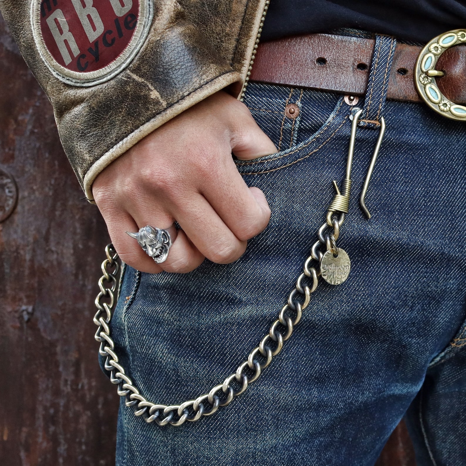 Solid Brass 815 Wallet Chain / Brass Key Chain / Gold Brass Key Hook ...