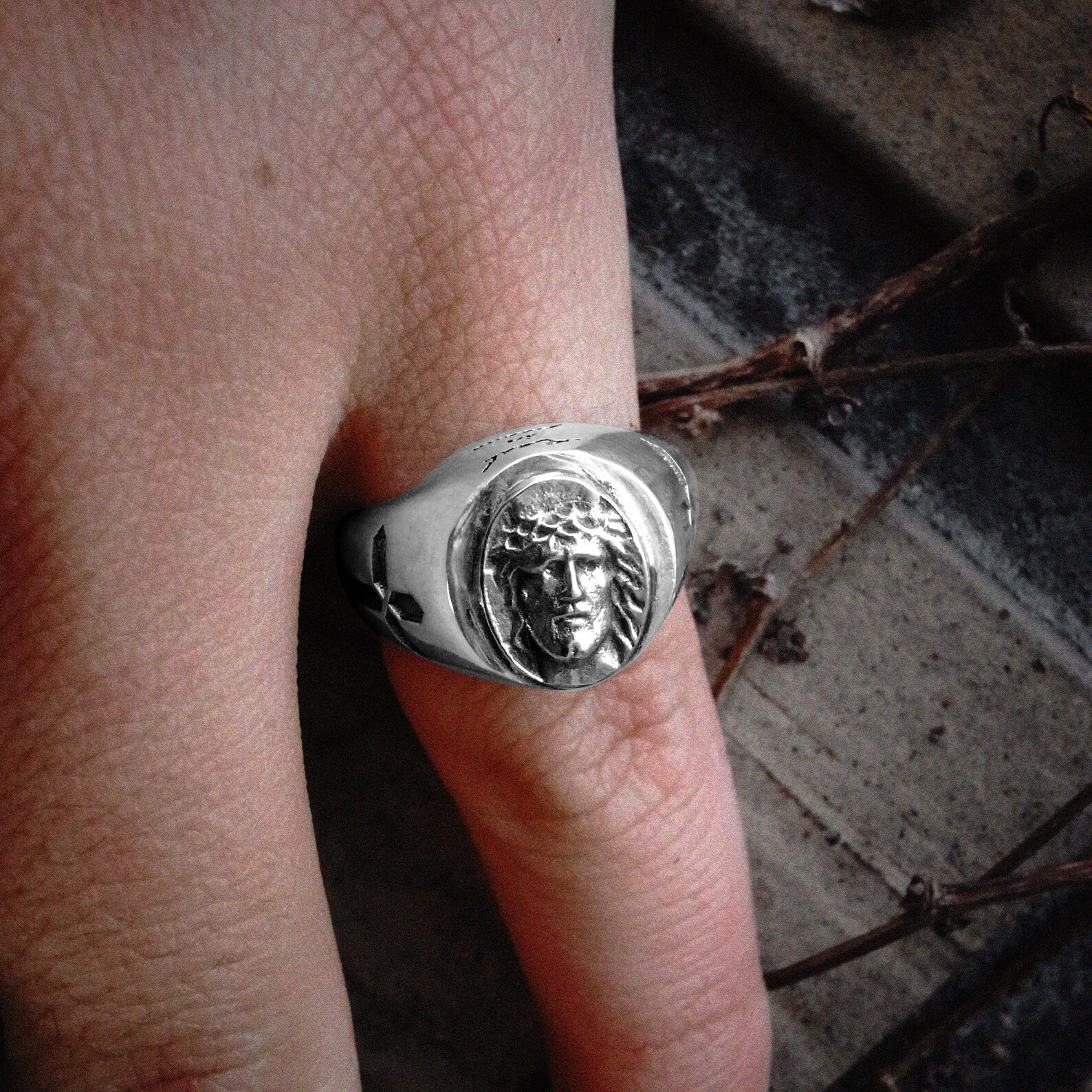 925 Sterling Silver Jesus Ring / Silver Christian Ring / Silver ...