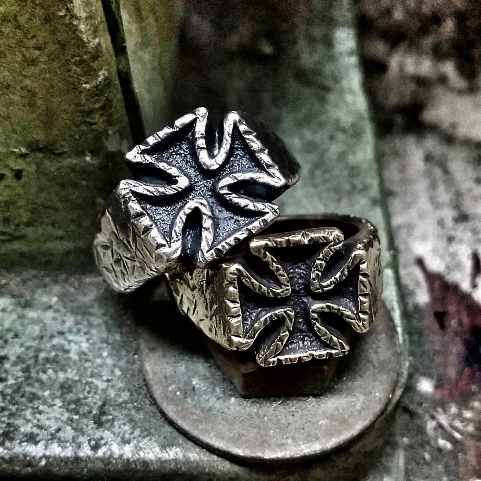 925 Sterling Silver Old Patee Cross Ring / Gothic Ring / Goth Ring ...