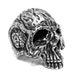 925 Sterling Silver Giant Half Skull Ring / Gothic Skull Ring / Goth ...