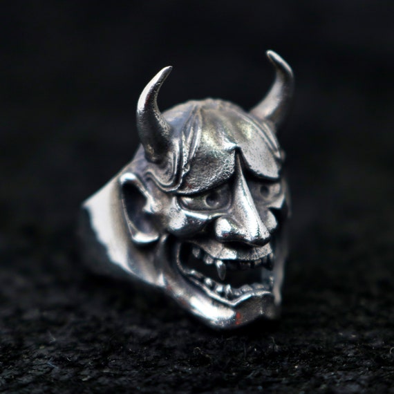 925 Sterling Silver Hannya Ring / Devil Ring / Evil Ring / | Etsy