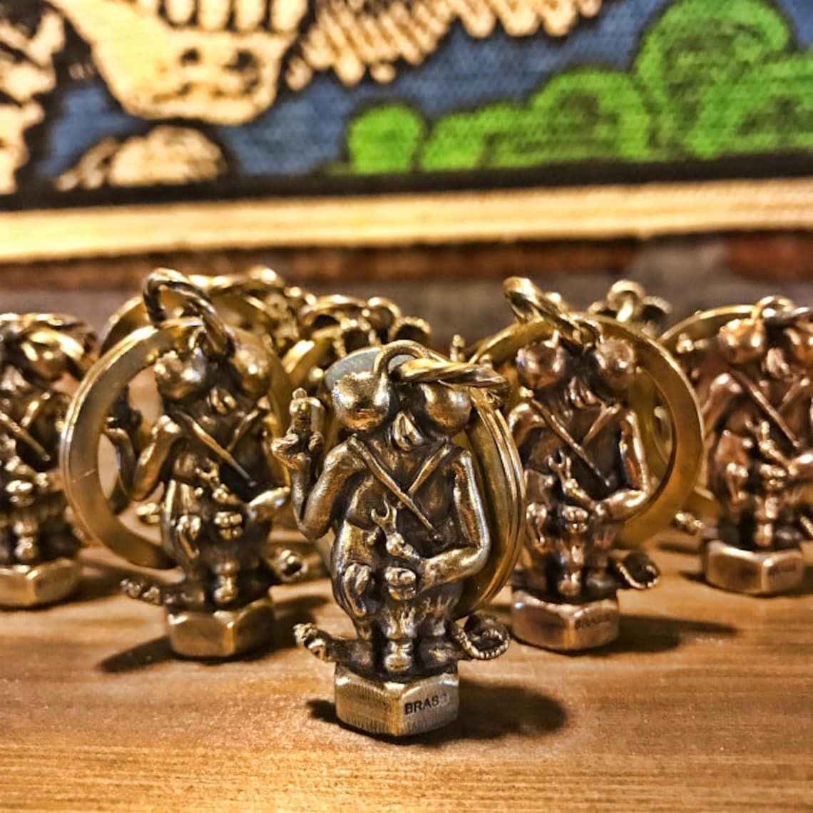 Solid Brass rat fink keyring / hotrod keychain / ratrod | Etsy