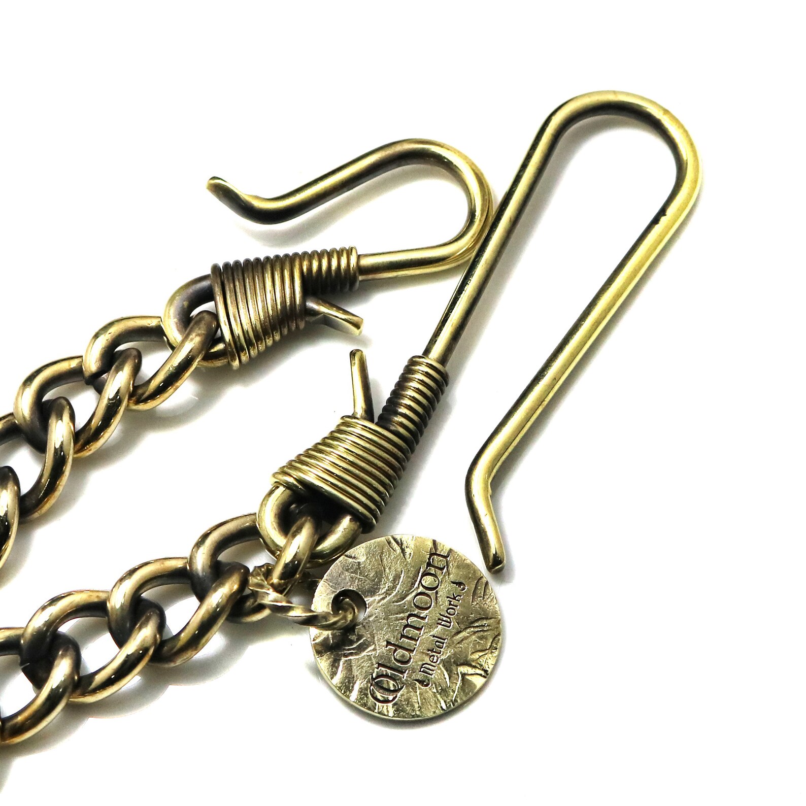 Solid Brass 815 wallet chain / brass key chain / gold brass | Etsy