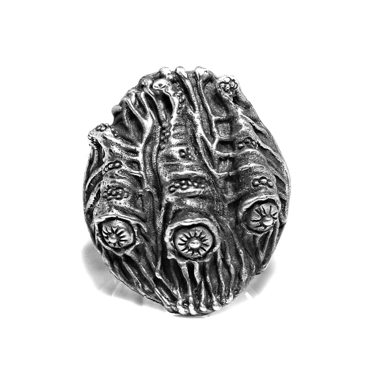 925 Sterling Silver Worms Ring / Gothic Ring / Goth Ring / - Etsy