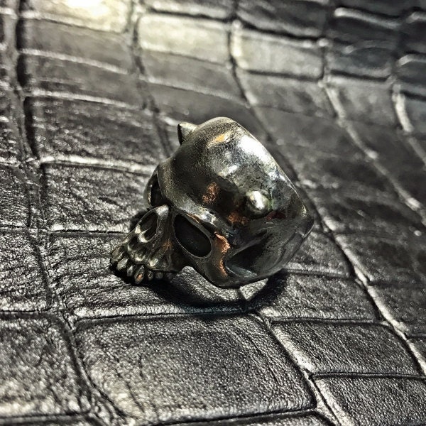 925 Sterling Devil Skull Ring / Silver Evil Skull Jewelry / Silver ...