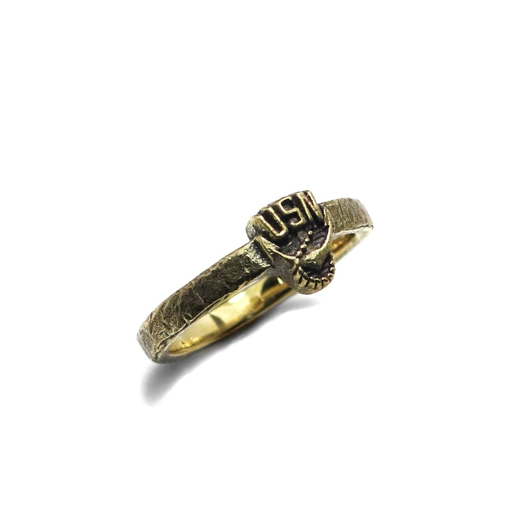 Solid Brass US Airforce Atomic Bomb Ring / WW2 Ring / Military Ring ...