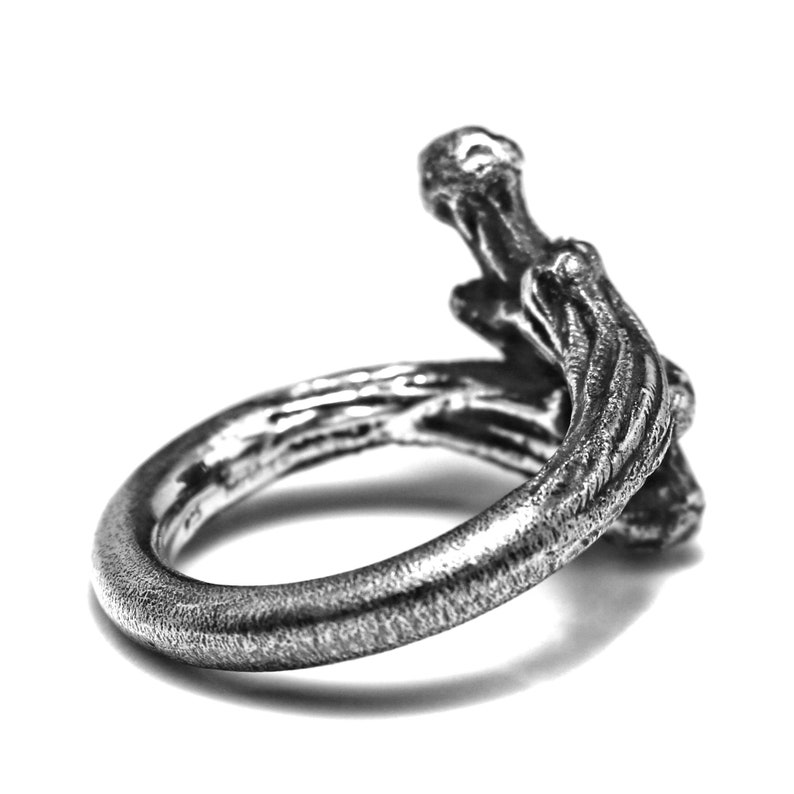 925 Sterling Silver Femur Ring / Silver Bones Ring / Skull - Etsy