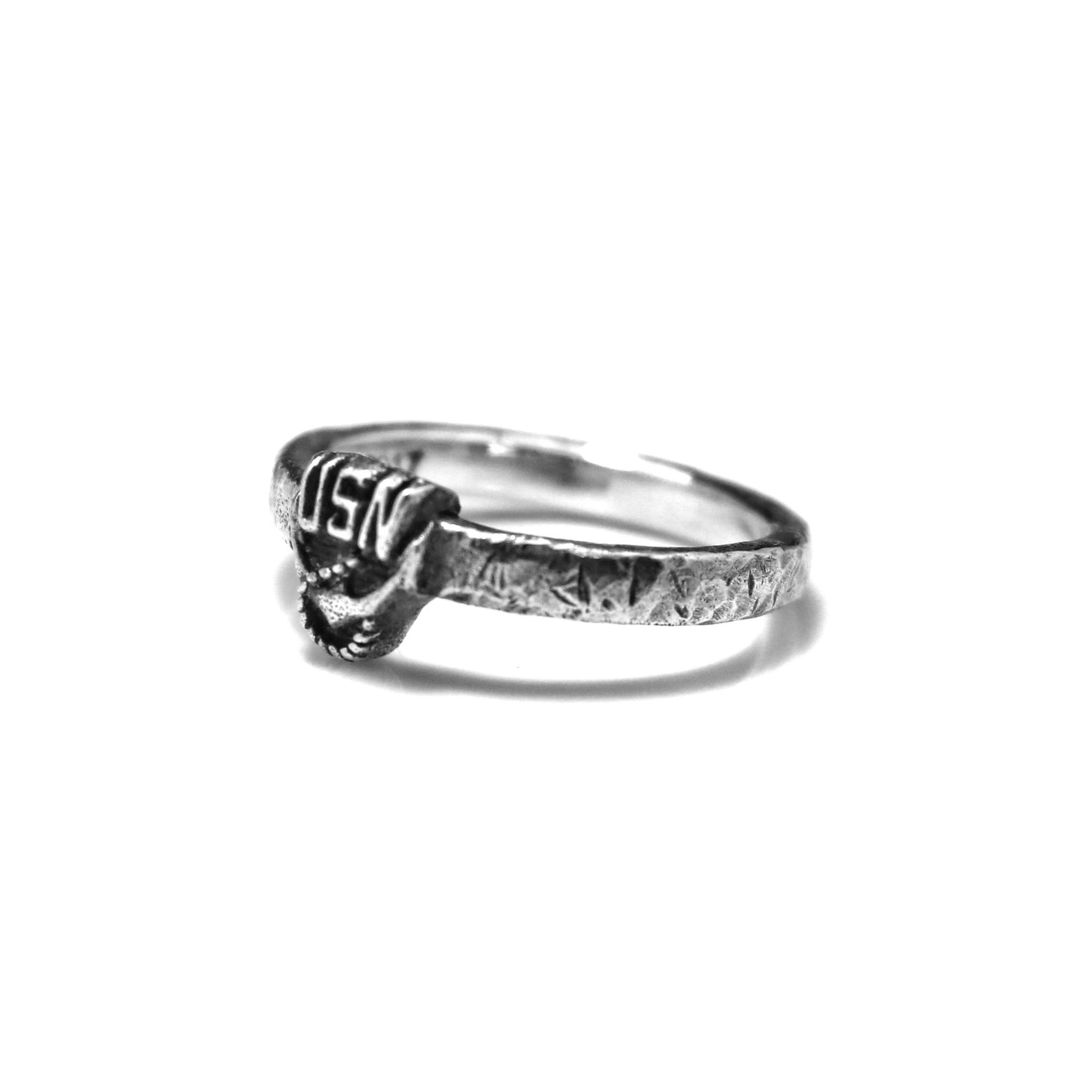 925 Sterling Silver Old USN Ring / WW2 Ring / Military Ring / Silver ...
