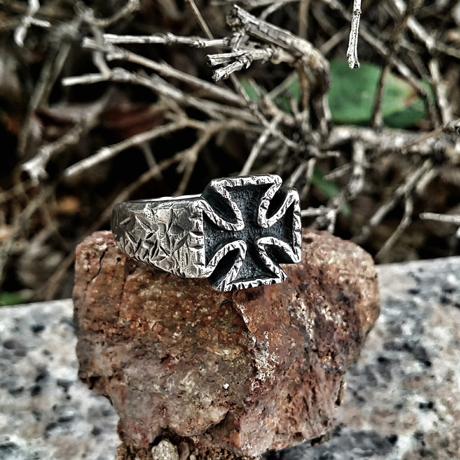 925 Sterling Silver Old Patee Cross Ring / gothic ring / goth | Etsy