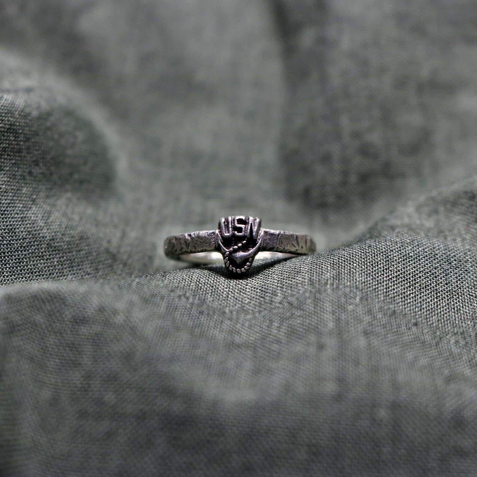 925 Sterling Silver Old USN Ring / WW2 Ring / Military Ring / - Etsy