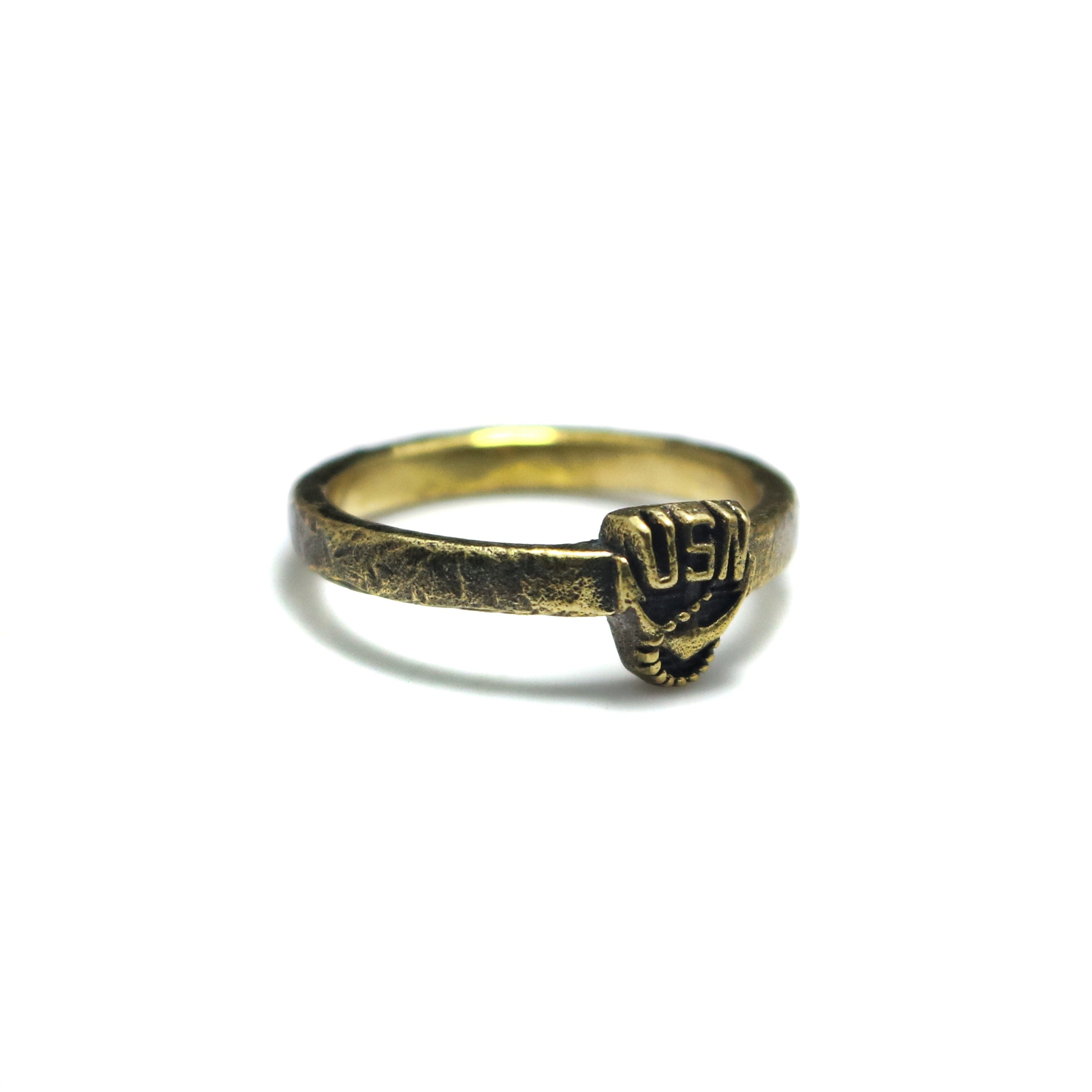 Solid Brass US Airforce Atomic Bomb Ring / WW2 Ring / Military Ring ...