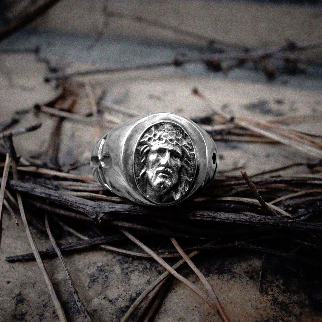 925 Sterling Silver Jesus Ring / Silver Christian Ring / Silver ...