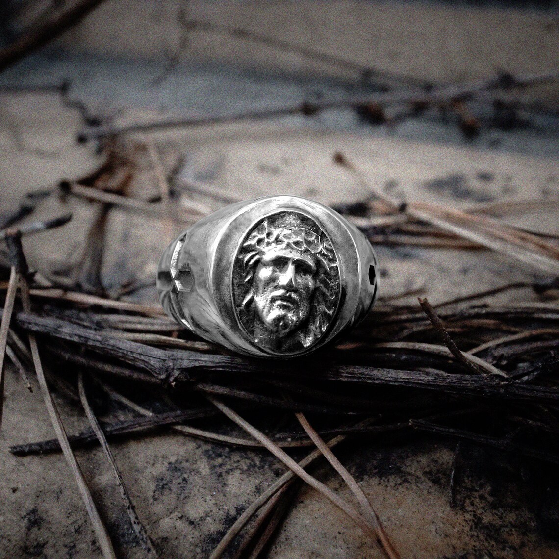 925 Sterling Silver Jesus Ring / Silver Christian Ring / Silver ...
