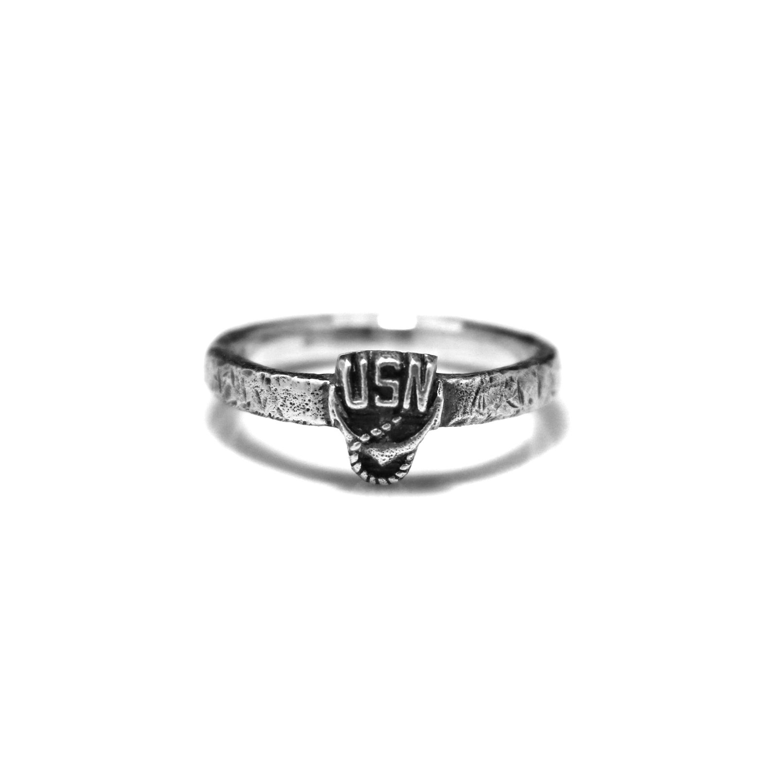 925 Sterling Silver Old USN Ring / WW2 Ring / Military Ring / Silver ...