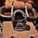 925 Sterling Silver Lizard Cyclops Skull Ring / Silver Biker Ring ...