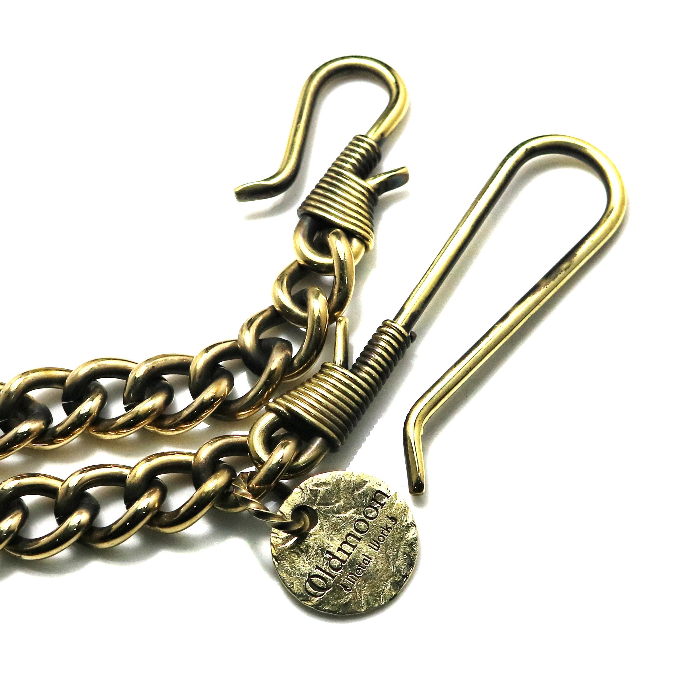 Solid Brass Unicorn Wallet Chain / Gold Brass Key Chain / Oxidized ...