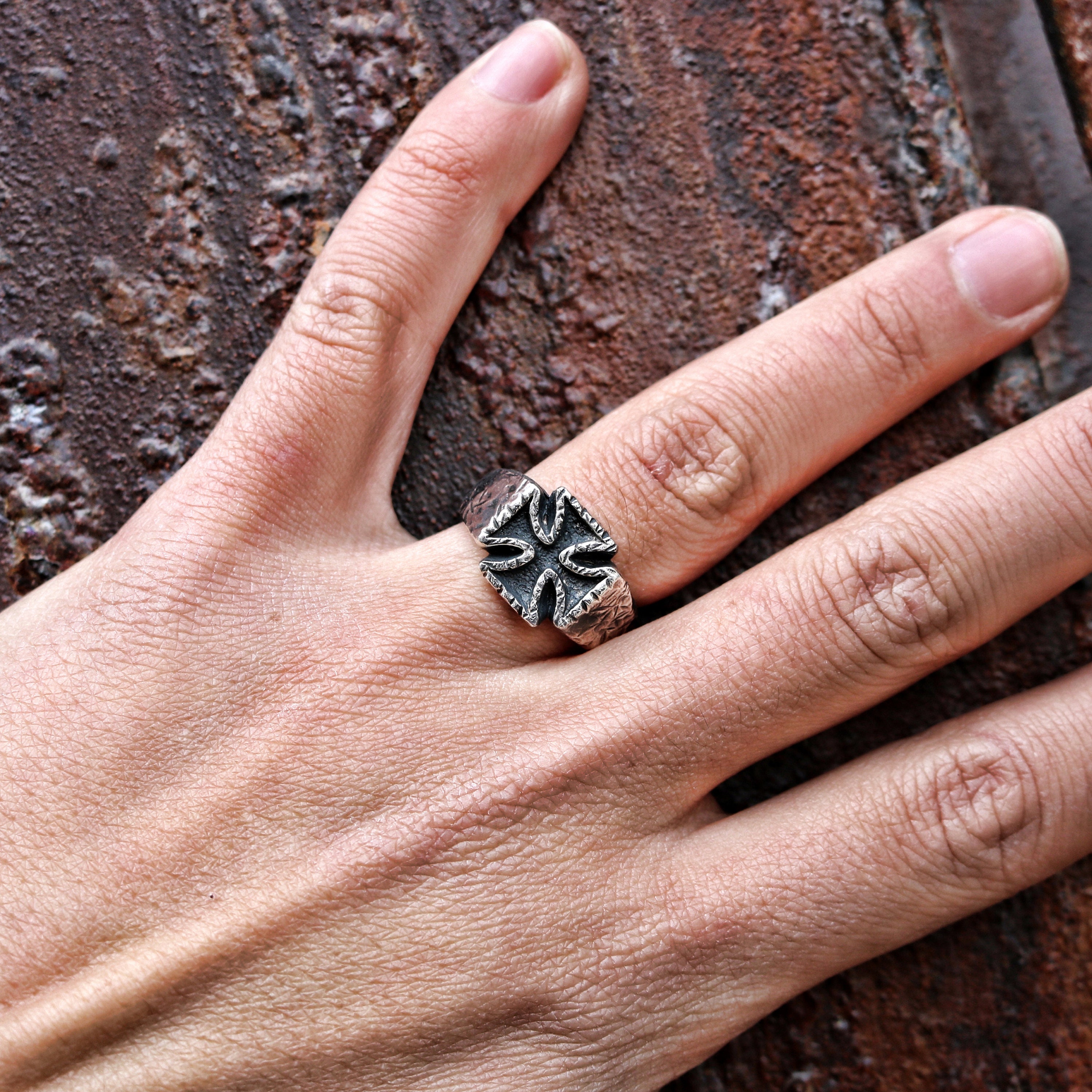 925 Sterling Silver Old Patee Cross Ring / gothic ring / goth | Etsy