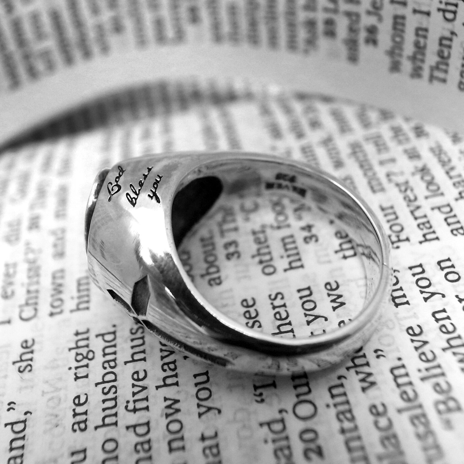 925 Sterling Silver Maria Ring / Cross Ring / the Holy Virgin - Etsy