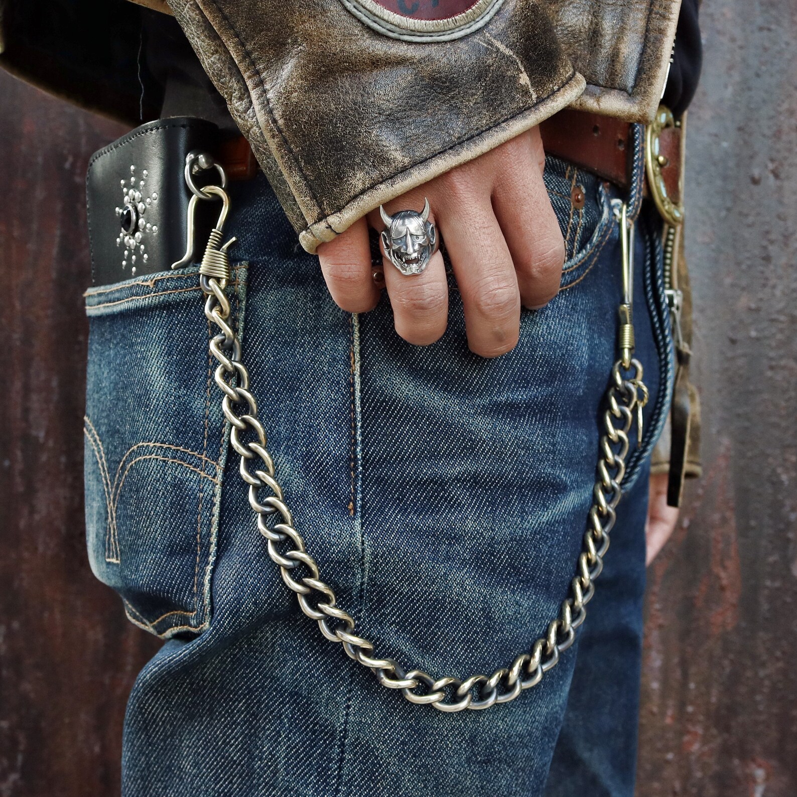 Solid Brass 815 Wallet Chain / Brass Key Chain / Gold Brass Key Hook ...