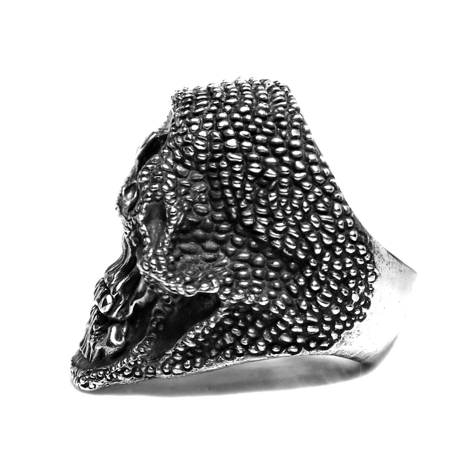 925 Sterling Silver Lizard Cyclops Skull Ring / Silver Biker | Etsy