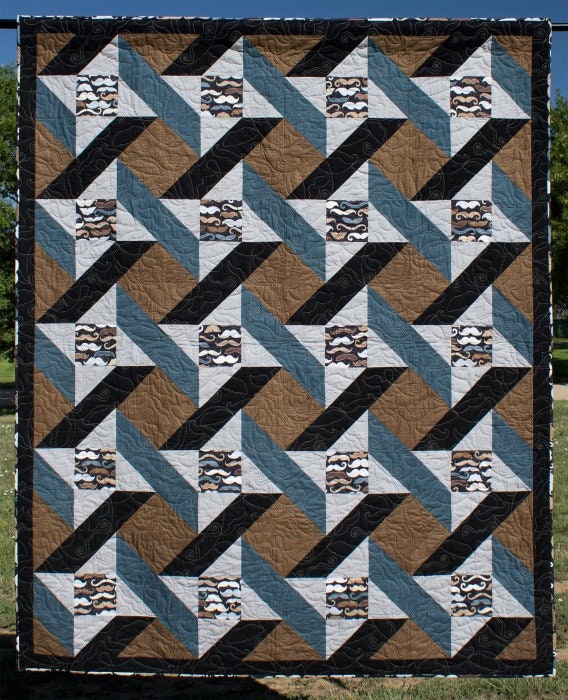 Urban Twist - a Great Star Quilt PDF Download Quilt Pattern in 2 Sizes ...