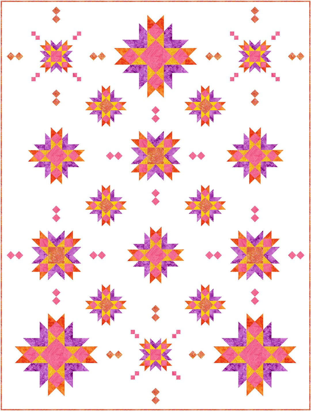 Astria a PDF Quilt Pattern for a Modern Star Quilt - Etsy