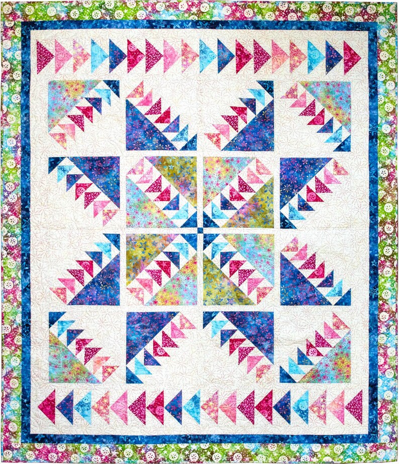 Dawn a Modern Flying Geese Quilt PDF Download Quilt Pattern - Etsy