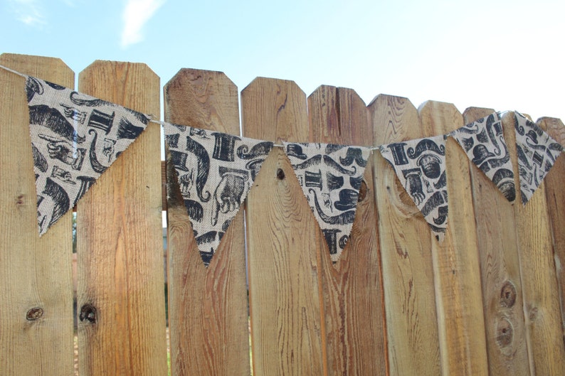 Burlap Mustache Banner, Extra Long - Etsy