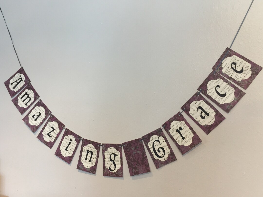 Amazing Grace Banner, Easter, Hymn, Mantle - Etsy