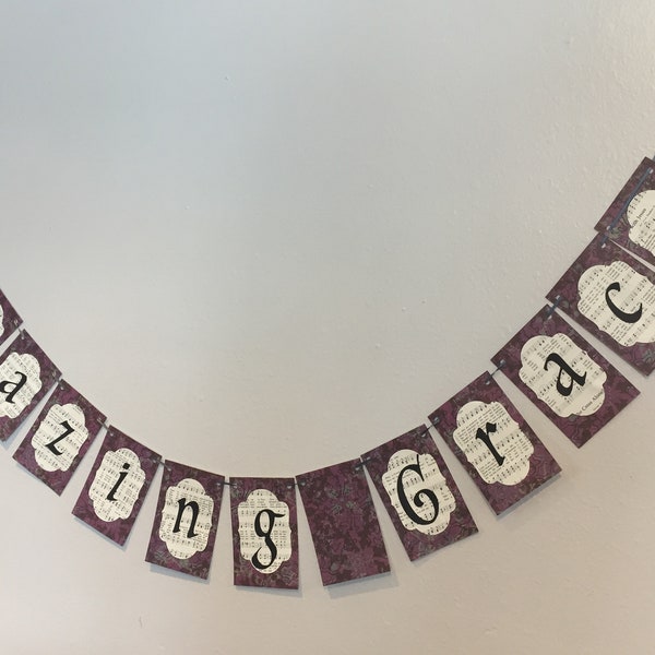 Amazing Grace Banner - Etsy