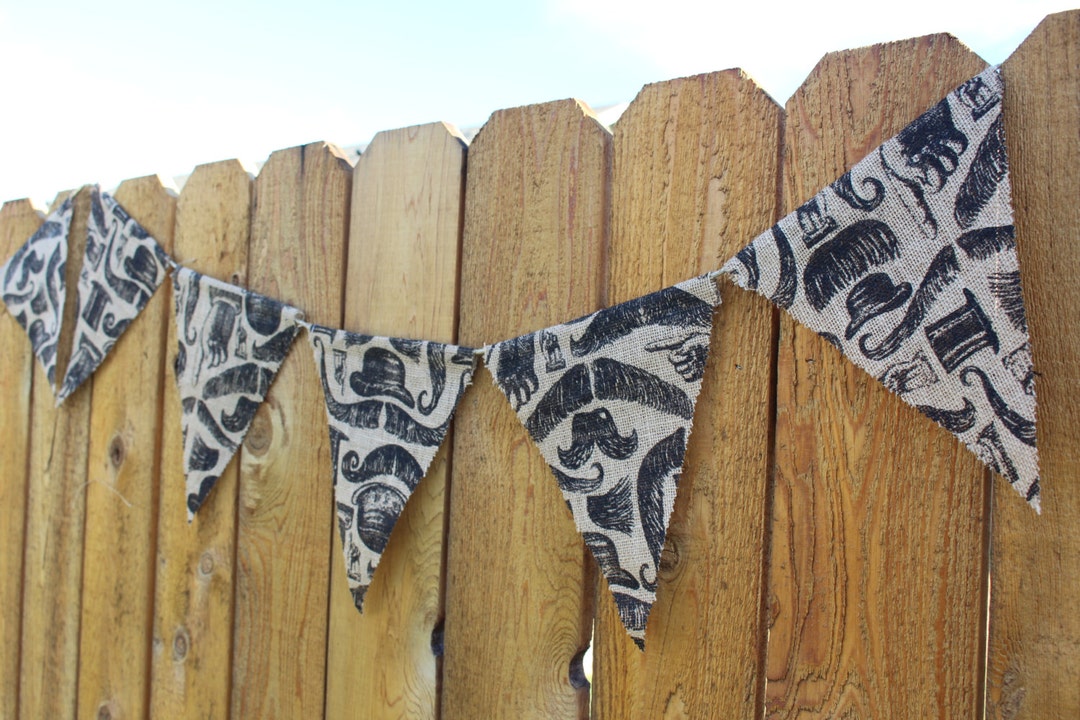 Burlap Mustache Banner, Extra Long - Etsy