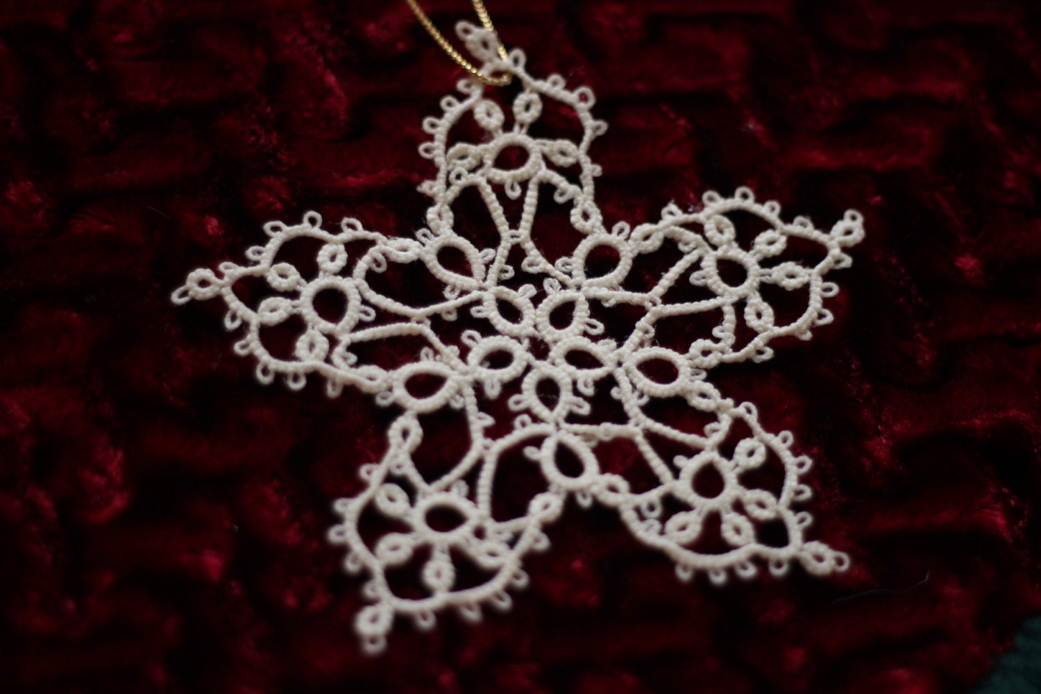 Tatted Lace Snowflake 20 Christmas Tree Decoration, Lace Ornament ...