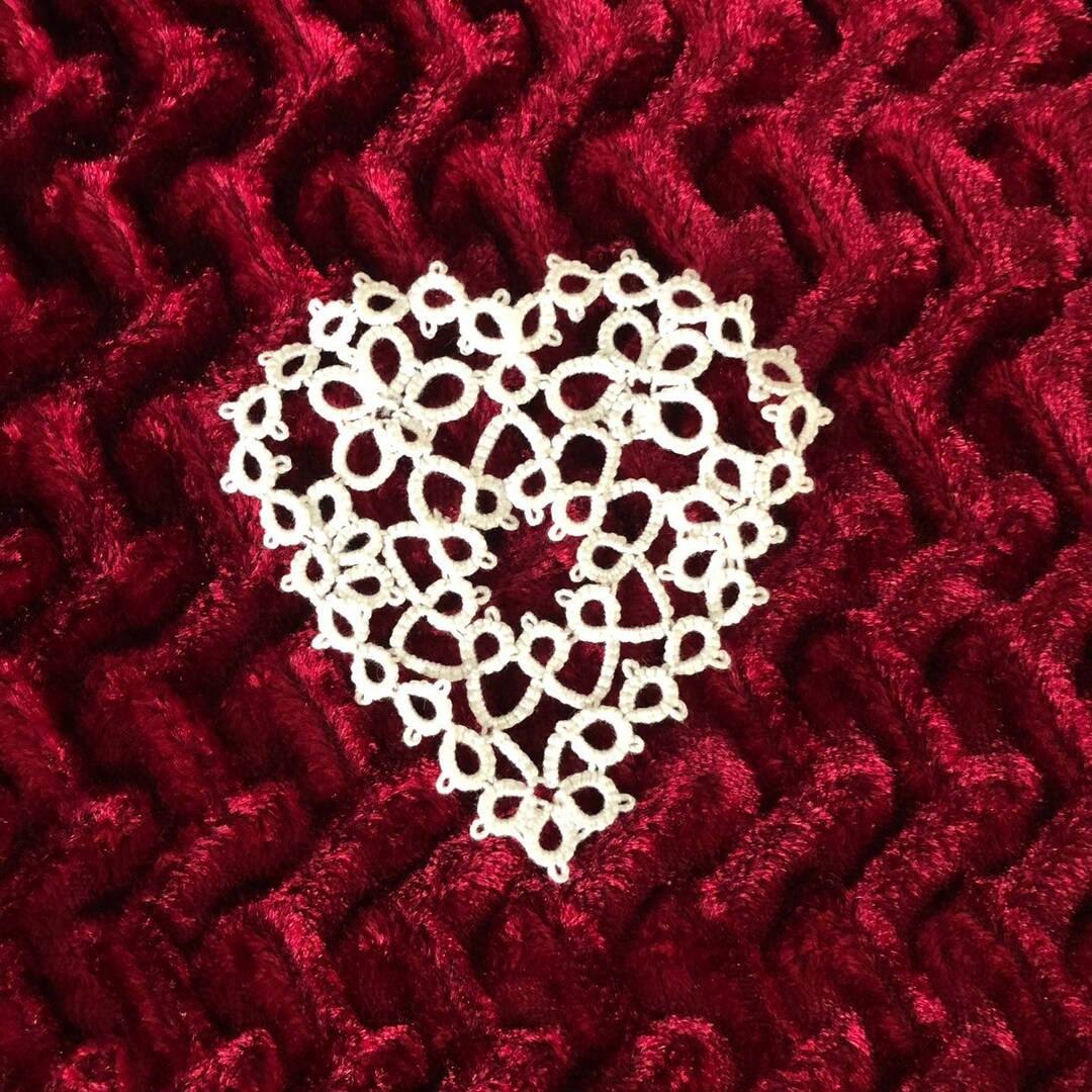 Handmade Tatted Lace Heart: 13th Anniversary Gift - Etsy