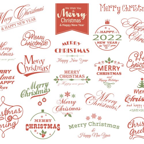 Christmas Overlays Christmas Typography Typography Overlay | Etsy