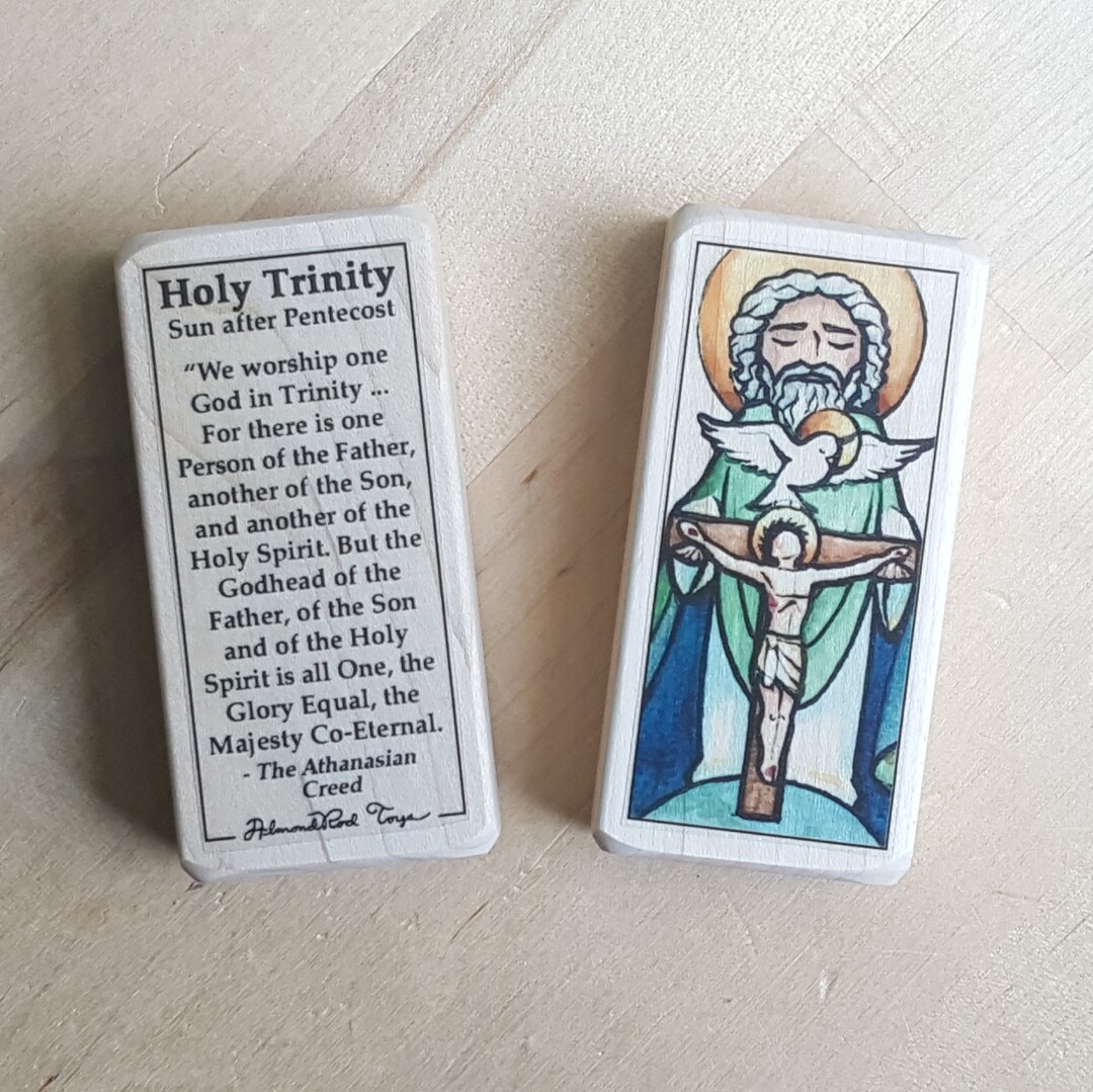 Holy Trinity Patron Saint Block With Gift Bag // Catholic Toys by ...