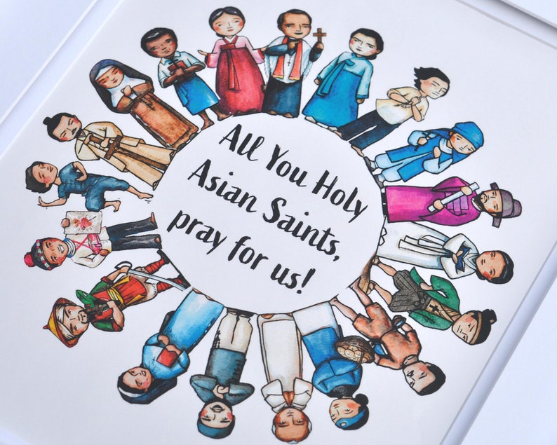Holy Asian Saints Art Print // Korean Vietnamese Thai | Etsy