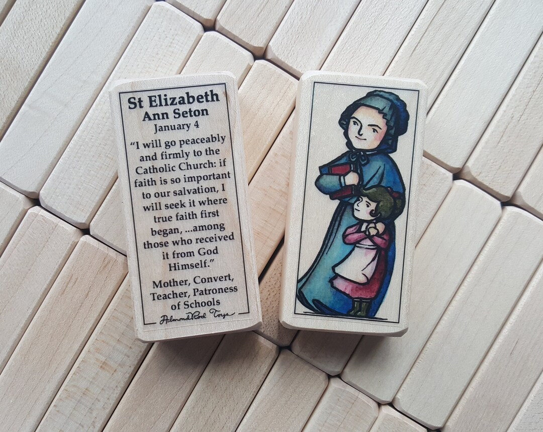 St Elizabeth Ann Seton Patron Saint Block With Gift Bag // Patron of ...