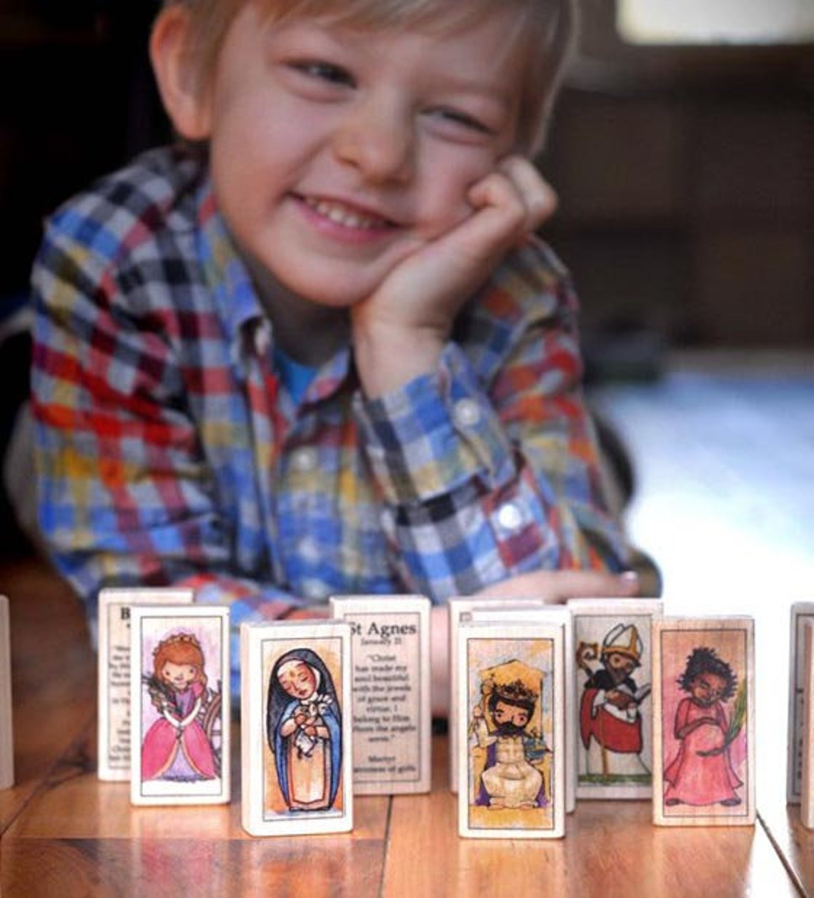 St James the Greater Patron Saint Block With Gift Bag // | Etsy