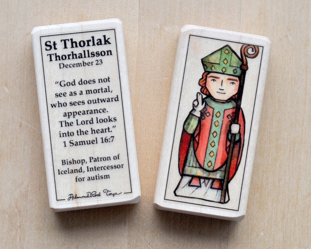 St Thorlak Thorhallsson Patron Saint Block With Gift Bag // Patron of ...