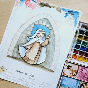 St Mariam Baouardy Patron Saint Block With Gift Bag // Mystic, Melkite ...
