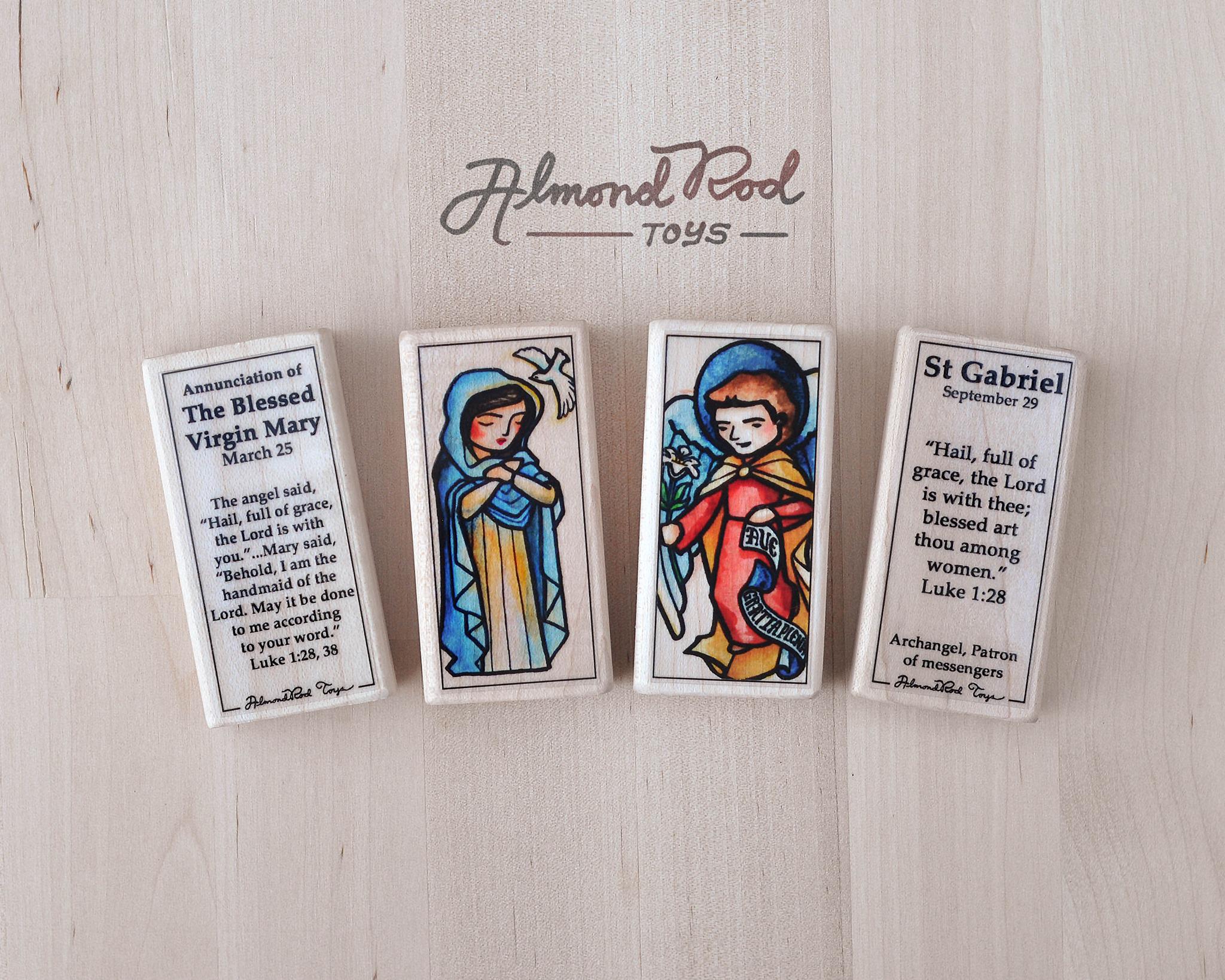 Our Lady of Lourdes Patron Saint Block With Gift Bag // St Mary, Marian ...