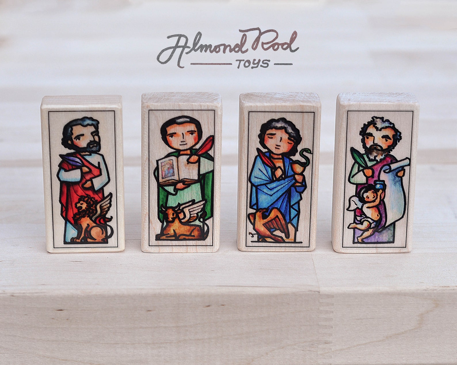 St Mark Patron Saint Block With Gift Bag // Gospel Writer // - Etsy