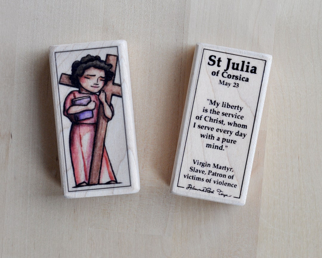 St Julia of Corsica Patron Saint Block With Gift Bag // Patron of ...