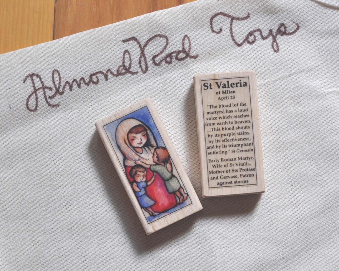 St Valeria of Milan Patron Saint Block With Gift Bag // Mother of Twin ...